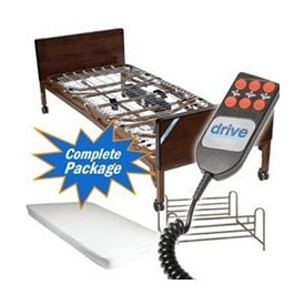Drive Medical Full Electric Hospital Bed Package - Includes Mattress ...