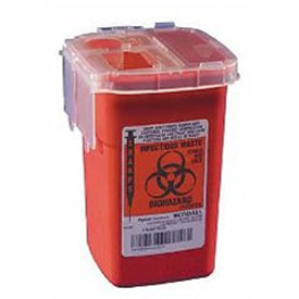 1 Quart Red Sharpsafety Sharps Container for Phlebotomy - 8900SA