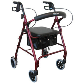 Drive Go-Lite Bariatric Steel Rollator – 500 lb Capacity Walker