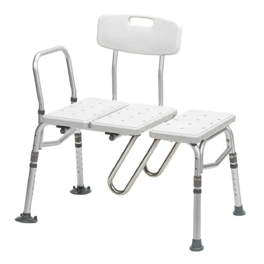 Splash Defense Transfer Shower Bench with Curtain Guard – 400 lb Capacity